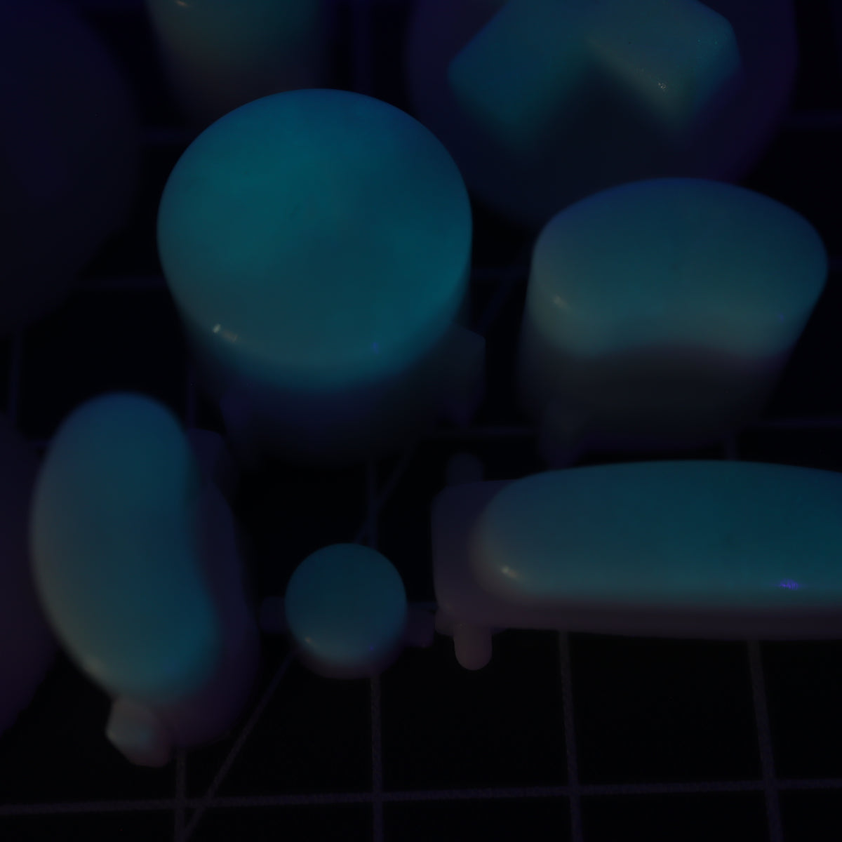 Lab Fifteen GameCube Custom Buttons Glow Aqua – Retro Game Repair Shop