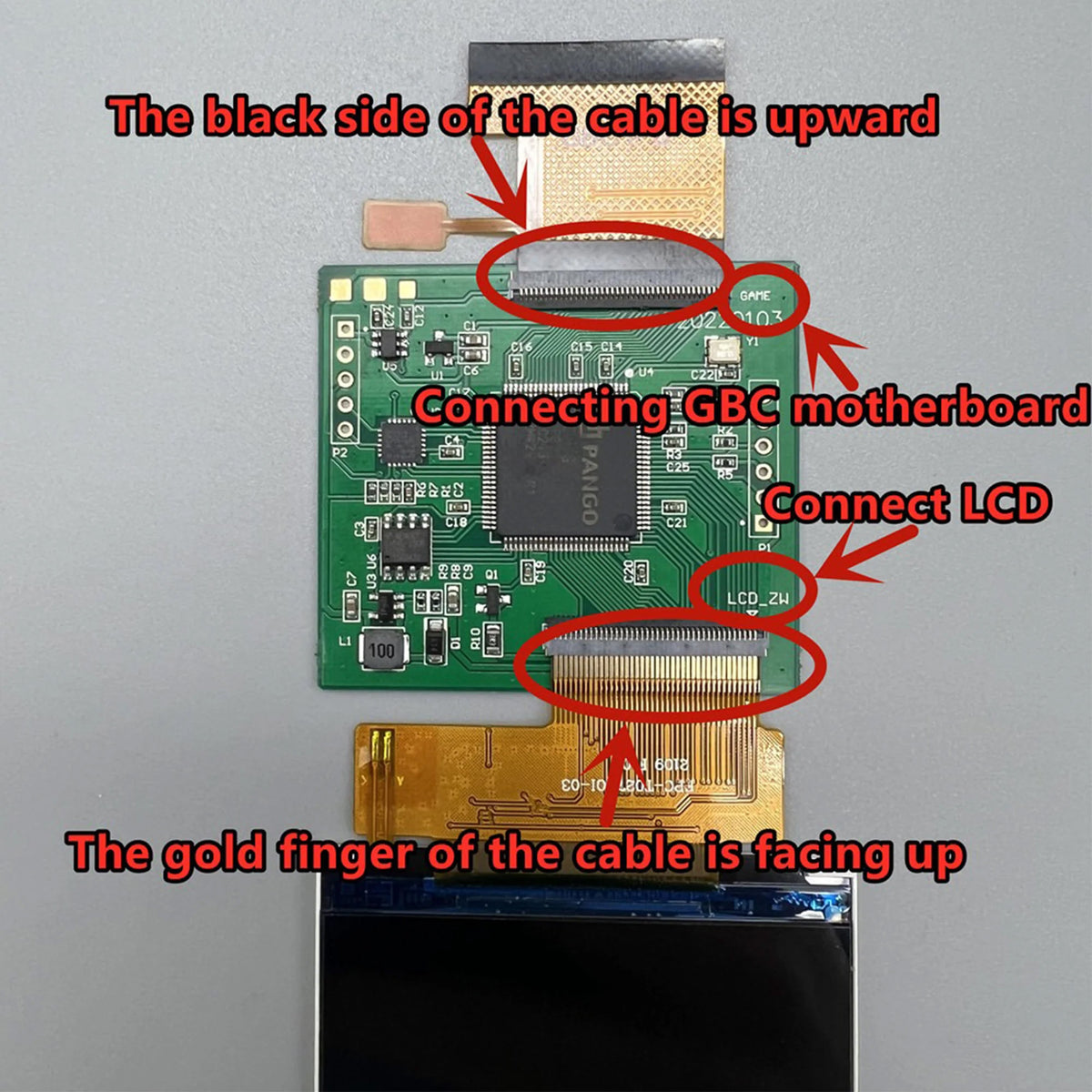Game Boy Color 2.45" High Brightness Drop In Backlight LCD Kit – Retro ...