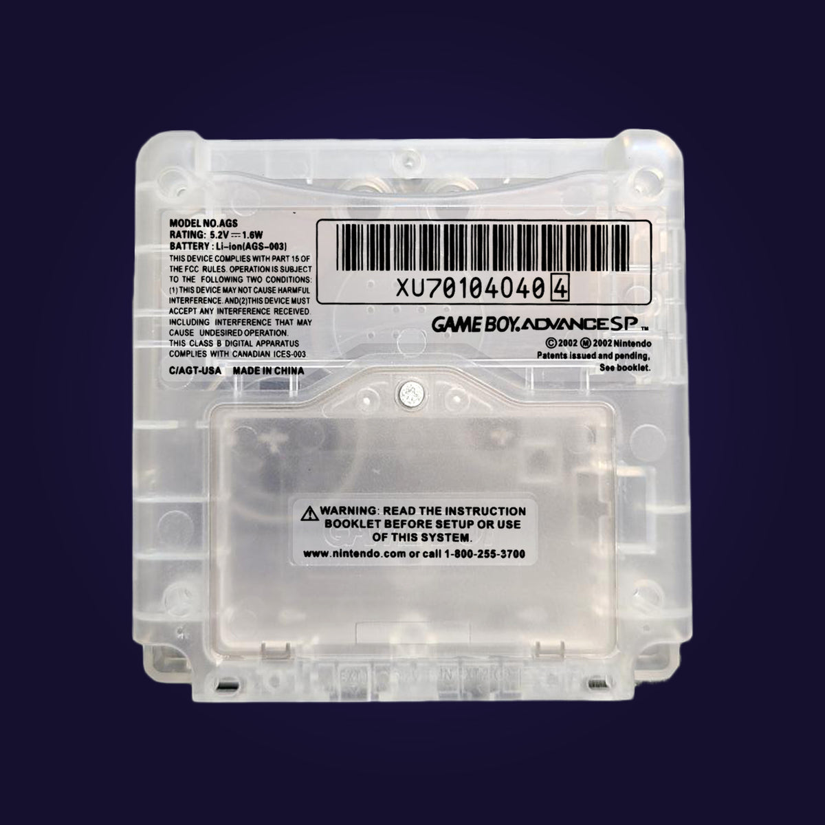 GBASP Game Boy Advance SP Transparent Sticker/Label Set – Retro Game ...